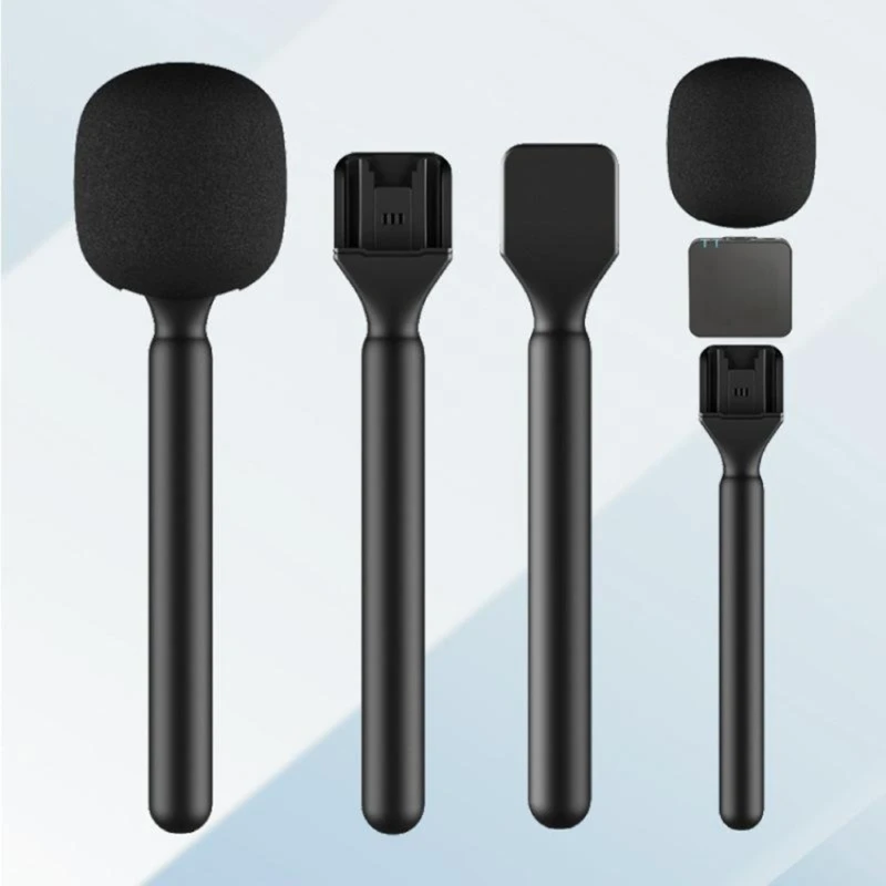 Microphone-Handheld-Adapter-Interview-Handheld-Microphone-Handle-Grip ...