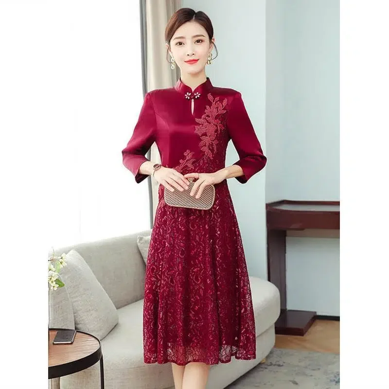 Mother-Dress-Autumn-Temperament-Women-s-Large-Size-6XL-High-quality ...
