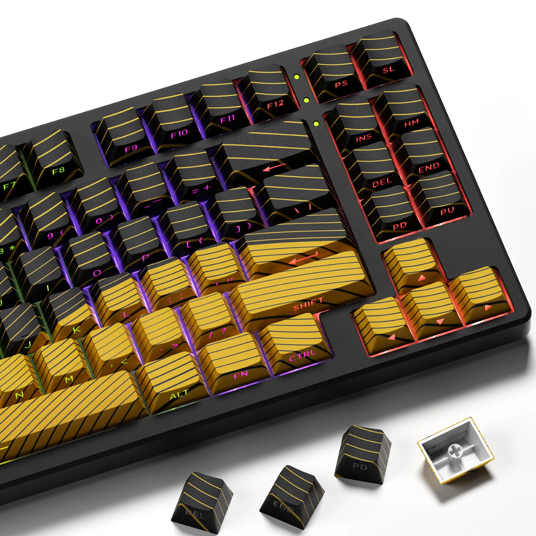 XVX-Contour-Line-Theme-Shine-Through-Keycaps-PBT-Creative-Keycaps-for ...