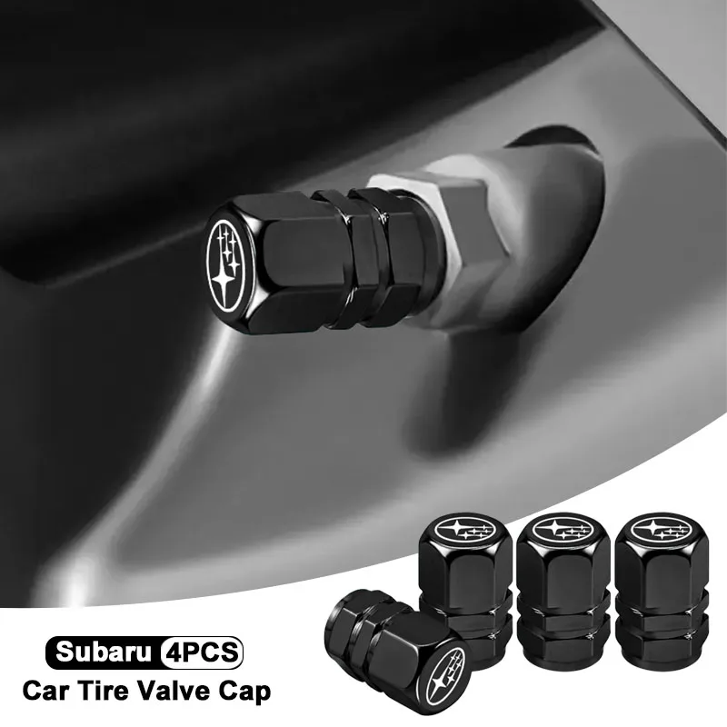 Car Wheel Tire Valve Caps Tyre Air Stems Dust Covers For Subaru Impreza ...