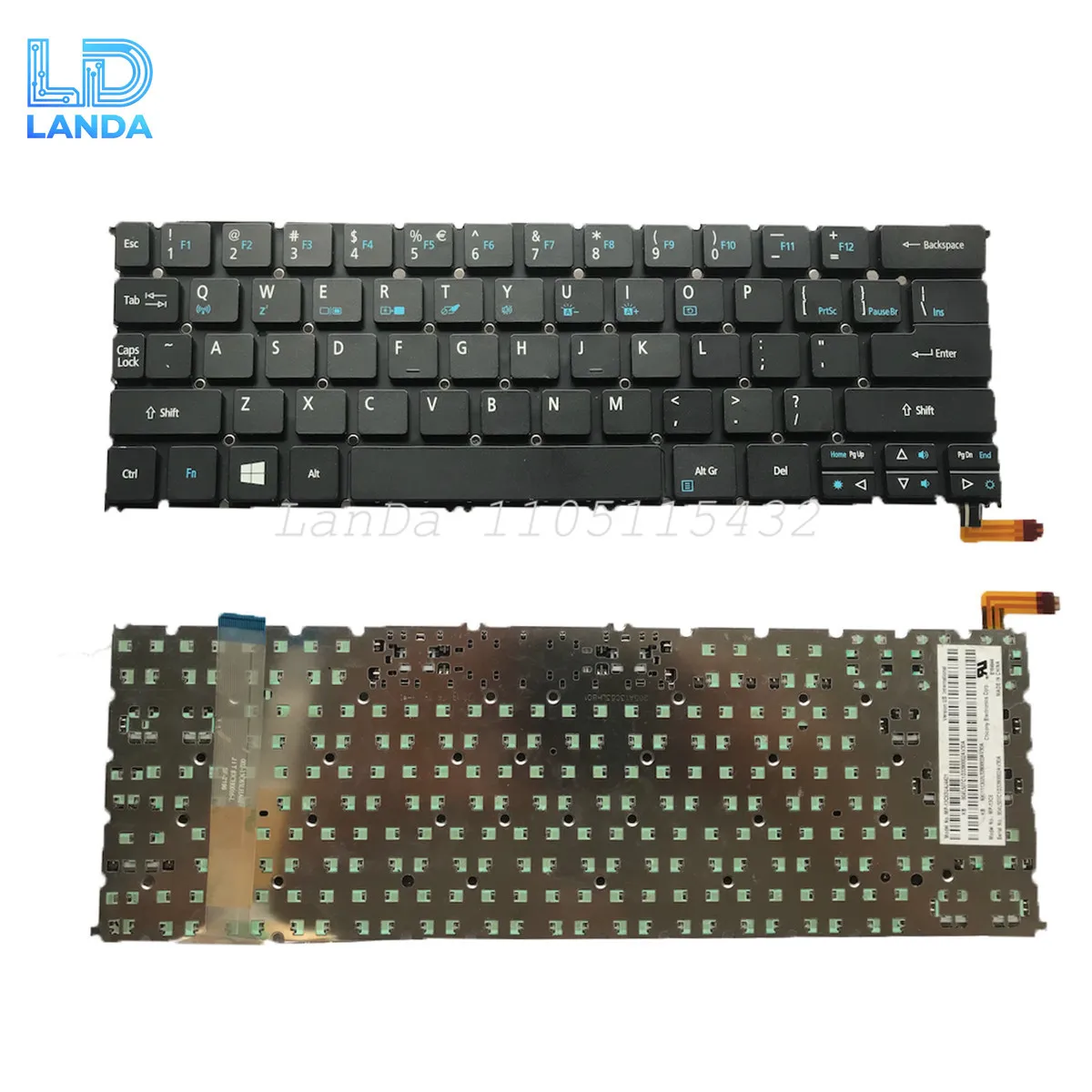Laptop Keyboard For Acer Aspire S3-392 S3-392G R13 R7-371 R7-371T Black ...