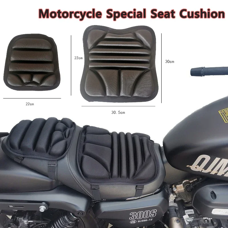 2 Pack Motorcycle Seat Pad 3D Comfort Gel Cushion Seat Breathable ...