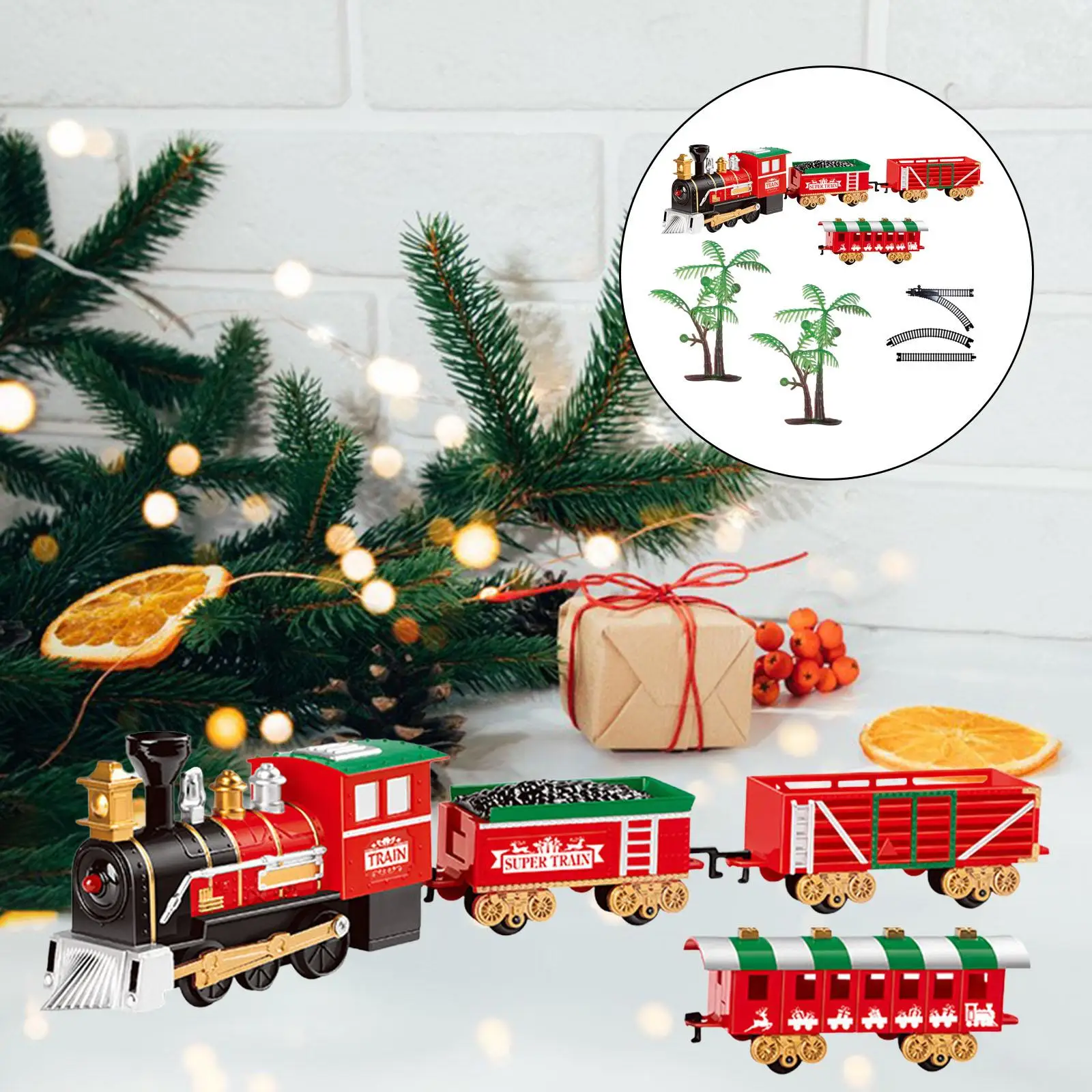 Christmas Train Sets Under Tree