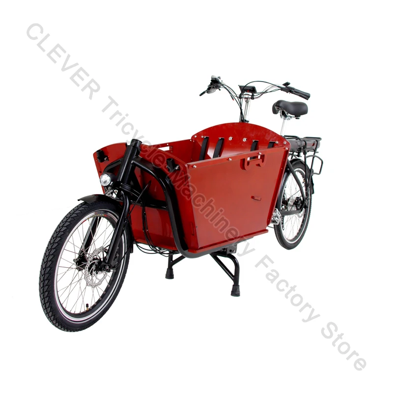New-Arrive-36V-250W-Two-Wheel-Family-Cargo-Bike-With-Wooden-Box-Long ...