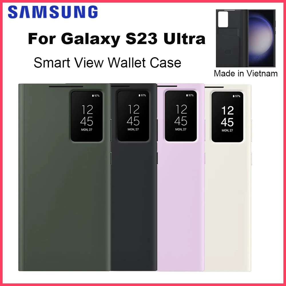 Original Samsung Galaxy S23 Ultra Smart View Wallet Smartphone Case ...