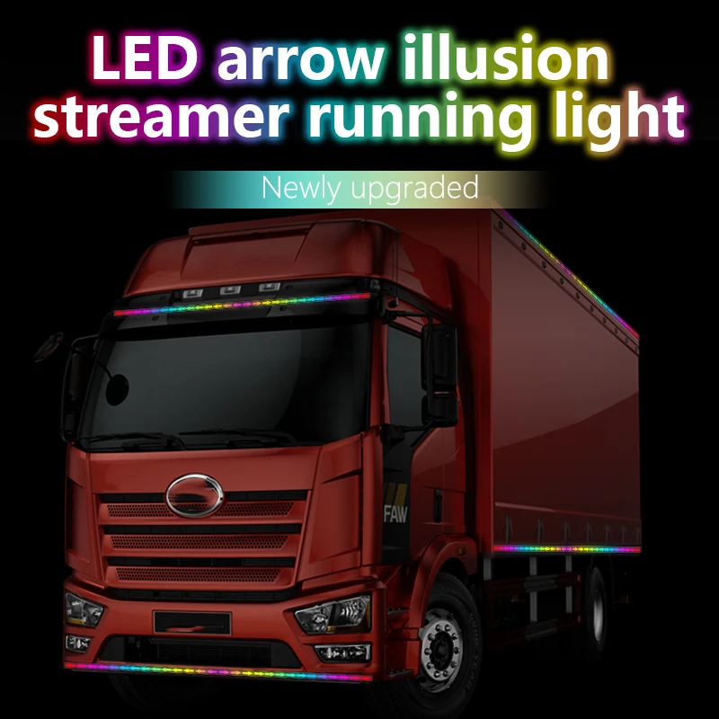24V-big-truck-head-yellow-LED-safety-warning-light-arrow-shape-flow ...