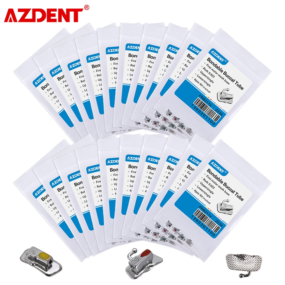 80pcs-20-Packs-AZDENT-Dental-Orthodontic-Buccal-Tube-1st-2nd-Molar-Mesh ...