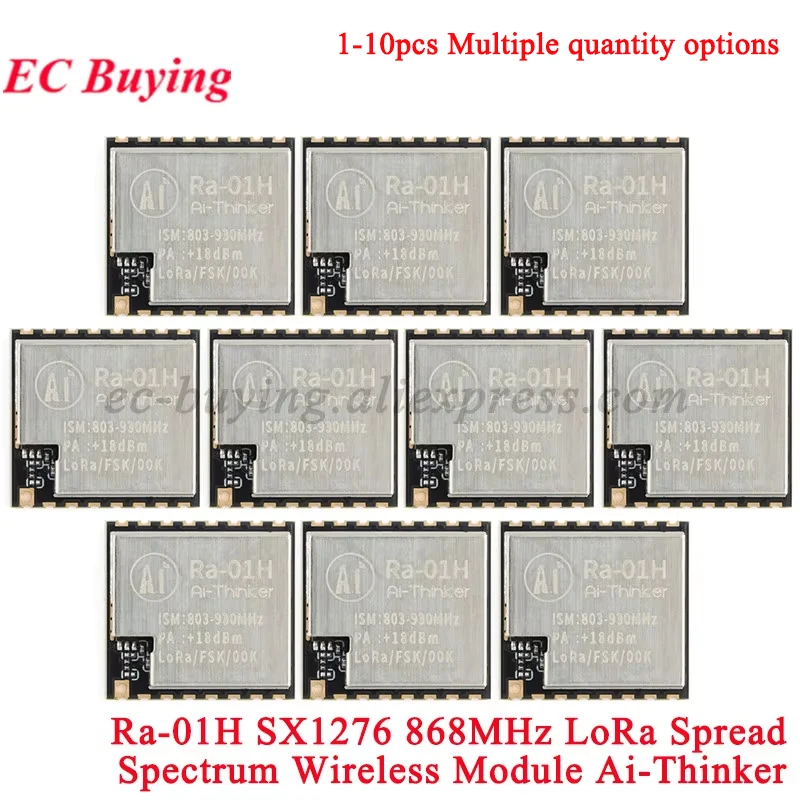 10Pcs/1pc SX1276 Ra-01H LoRa Wireless Spread Spectrum RF Module ...