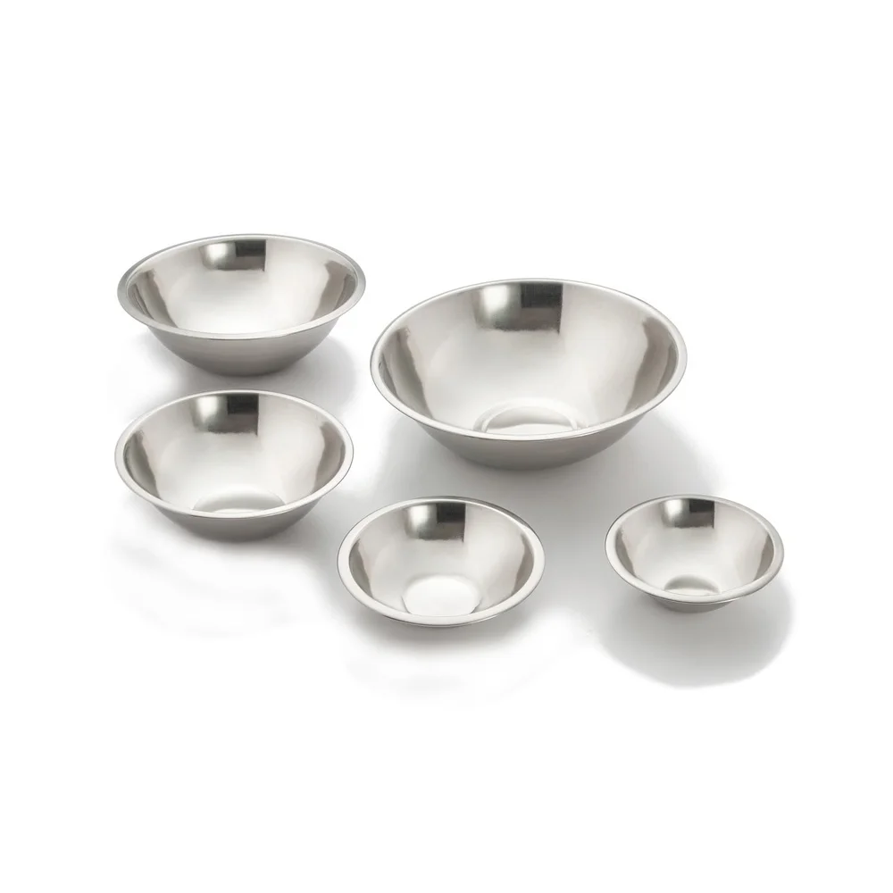 5-Piece Stainless Steel Mixing Bowl Set – Nesting, Non-Stick, Mirror ...