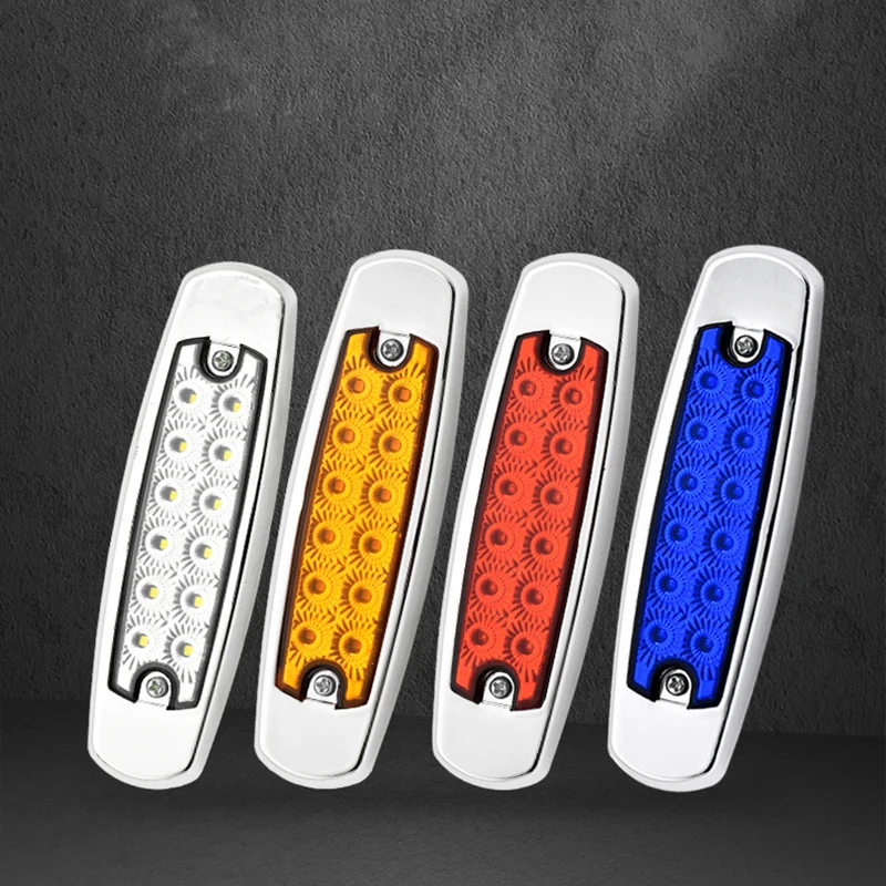 3PCS-24V-Car-LED-Taillight-Truck-Side-Light-Electroplating-Side-Lamp ...