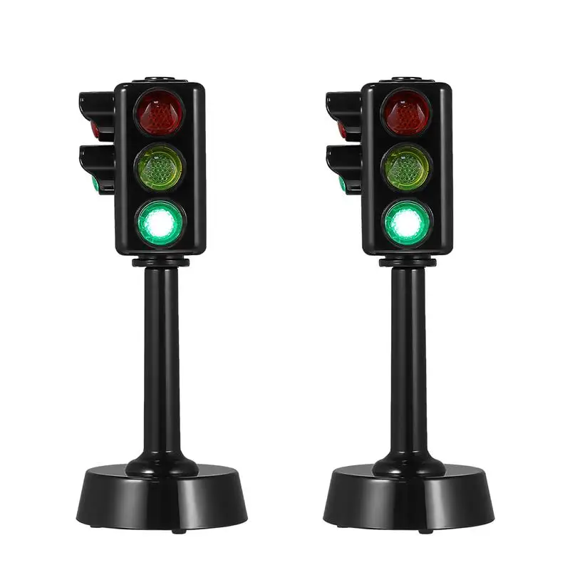 2pcs Kids Traffic Signal Light Toy Model Mini Traffic Signal Light With ...