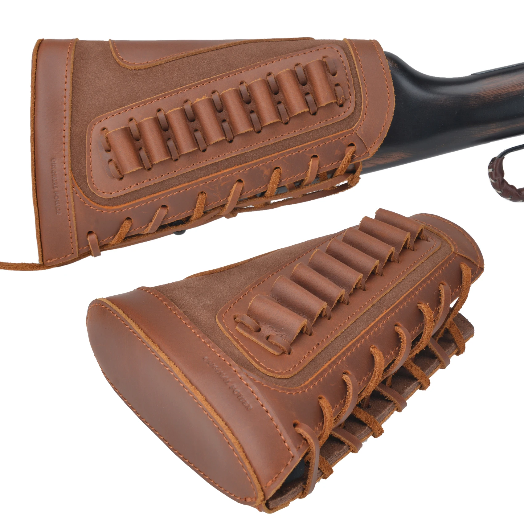 Leather Buttstock Shotgun Shell Holder