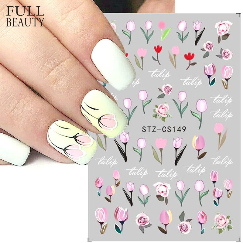 Pink Flower Nail Design