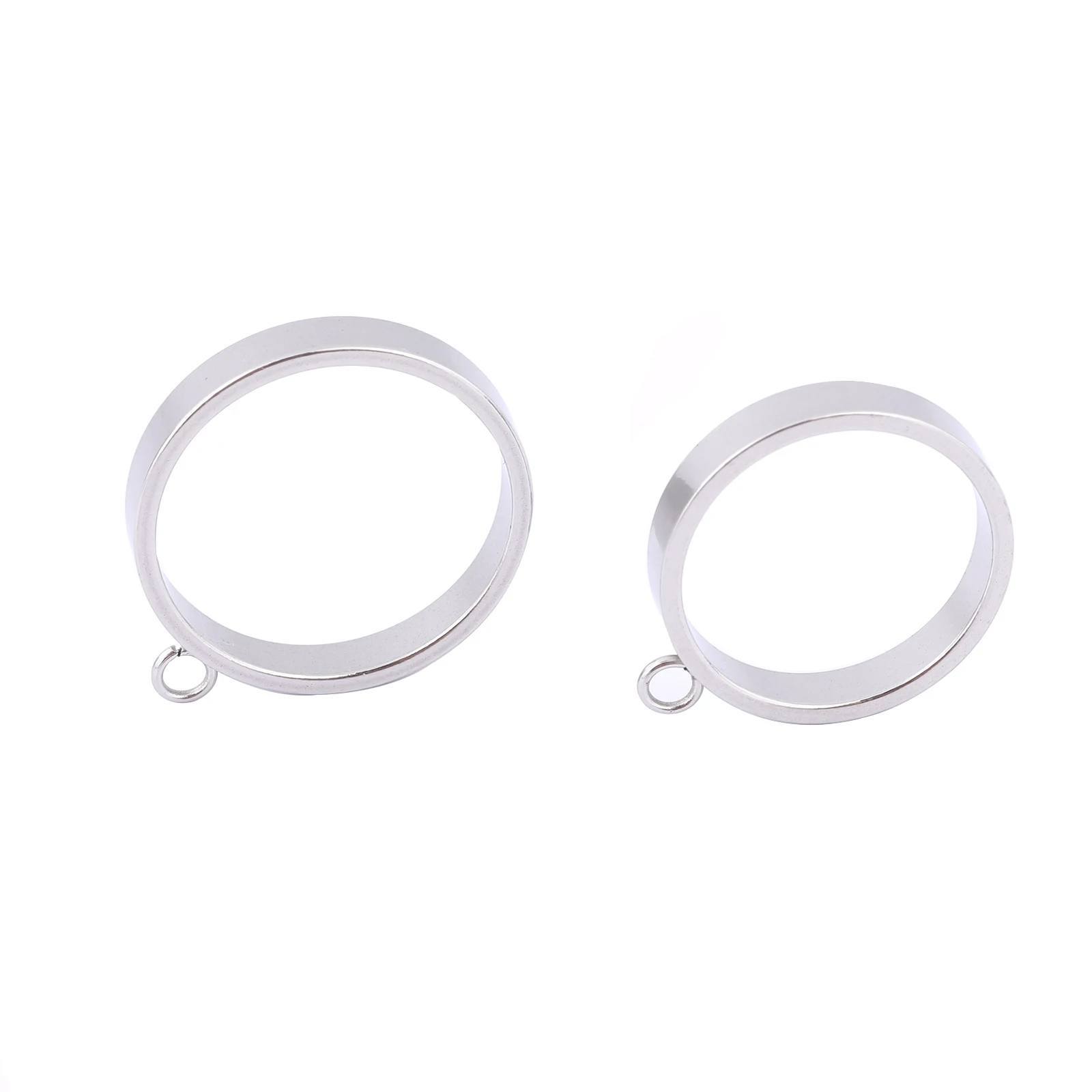 10pcs Stainless Steel Open Bezel Ring Blanks 12mm 14mm 16mm Hollow ...