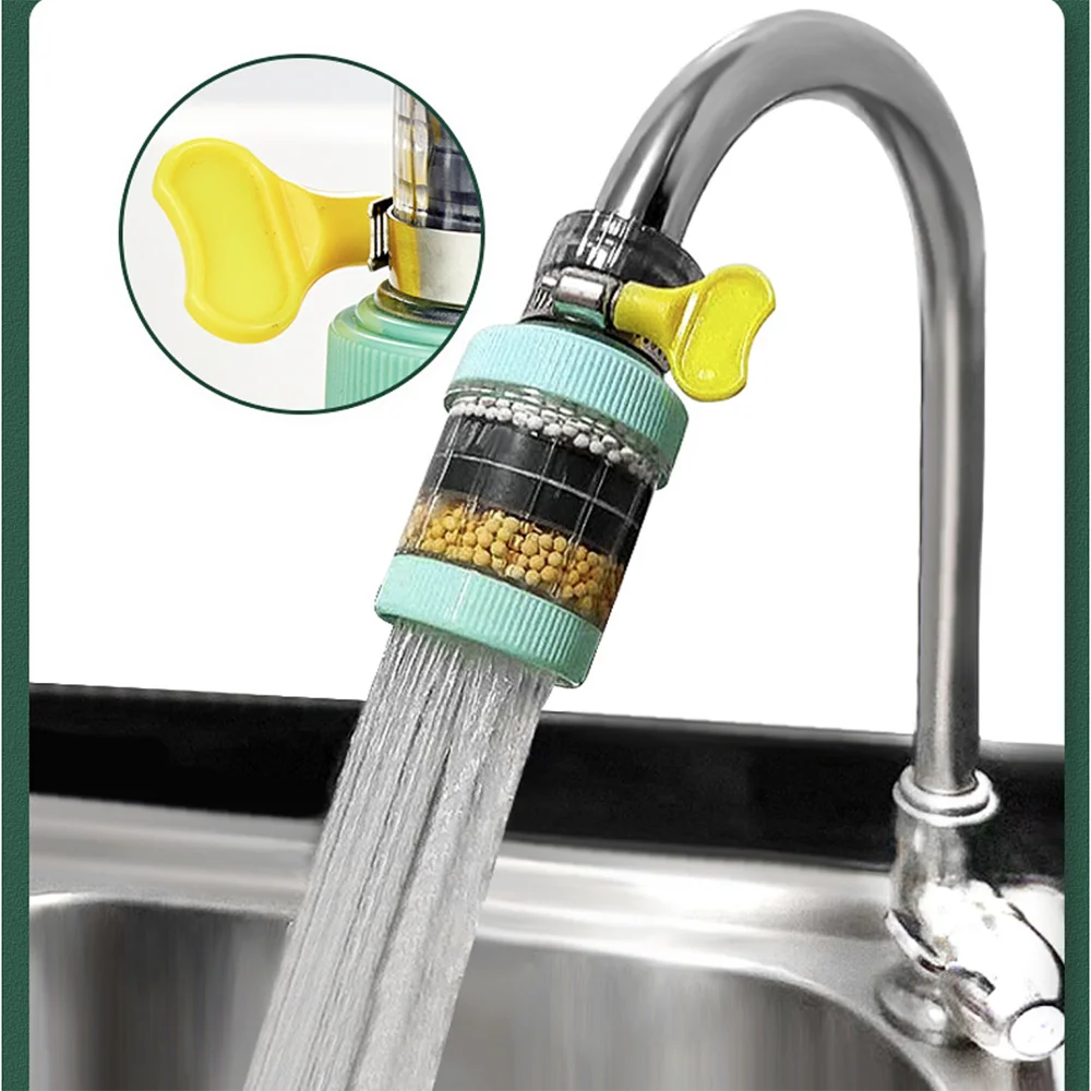Universal interface faucet filter kitchen household water splash ...