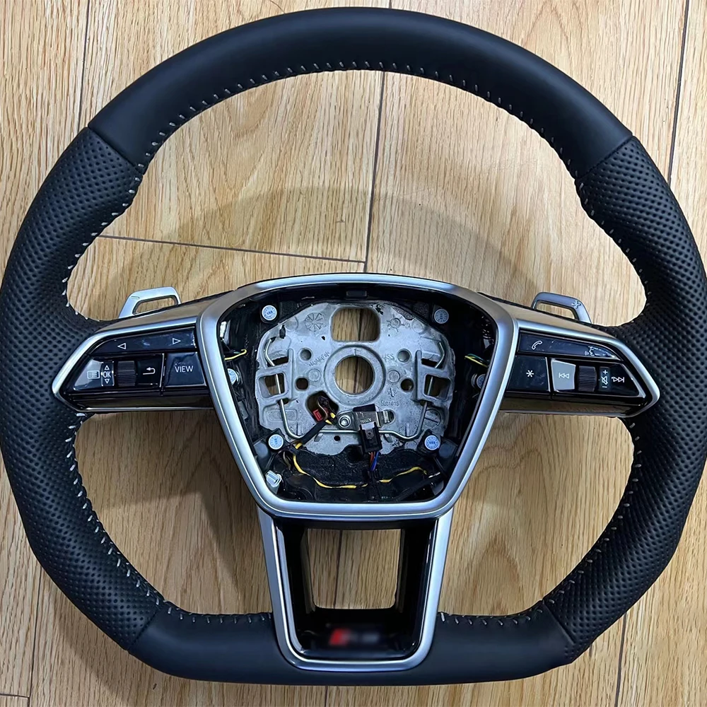 Leather-heated-steering-wheel-for-Audi-A6-A7-C8-2019-2022-upgraded-S6 ...