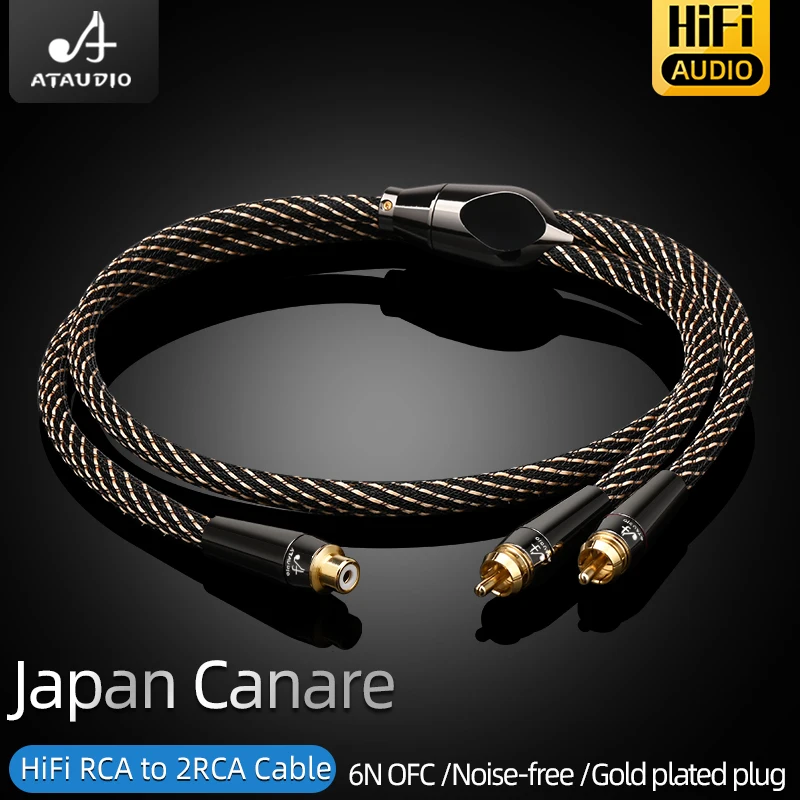 HiFi-RCA-to-2RCA-Audio-Cable-Noise-free-Subwoofer-Y-RCA-Female-to-2-RCA ...