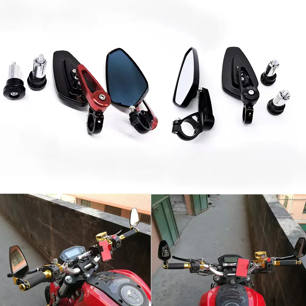 Motorcycle-7-8-CNC-Rearview-Mirrors-Scooter-Bar-End-Handlebar-Mirror ...