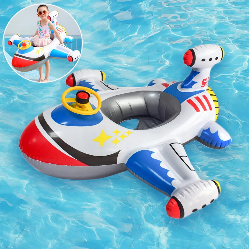 Baby-Swimming-Circle-Airplane-Float-Pool-Swimming-Ring-Inflatable ...