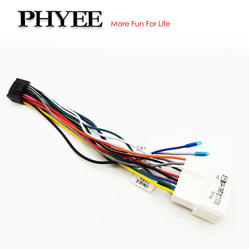 Radio-Wiring-Harness-16-Pin-Plug-to-14pin-Head-Unit-Connector-Car-Audio ...