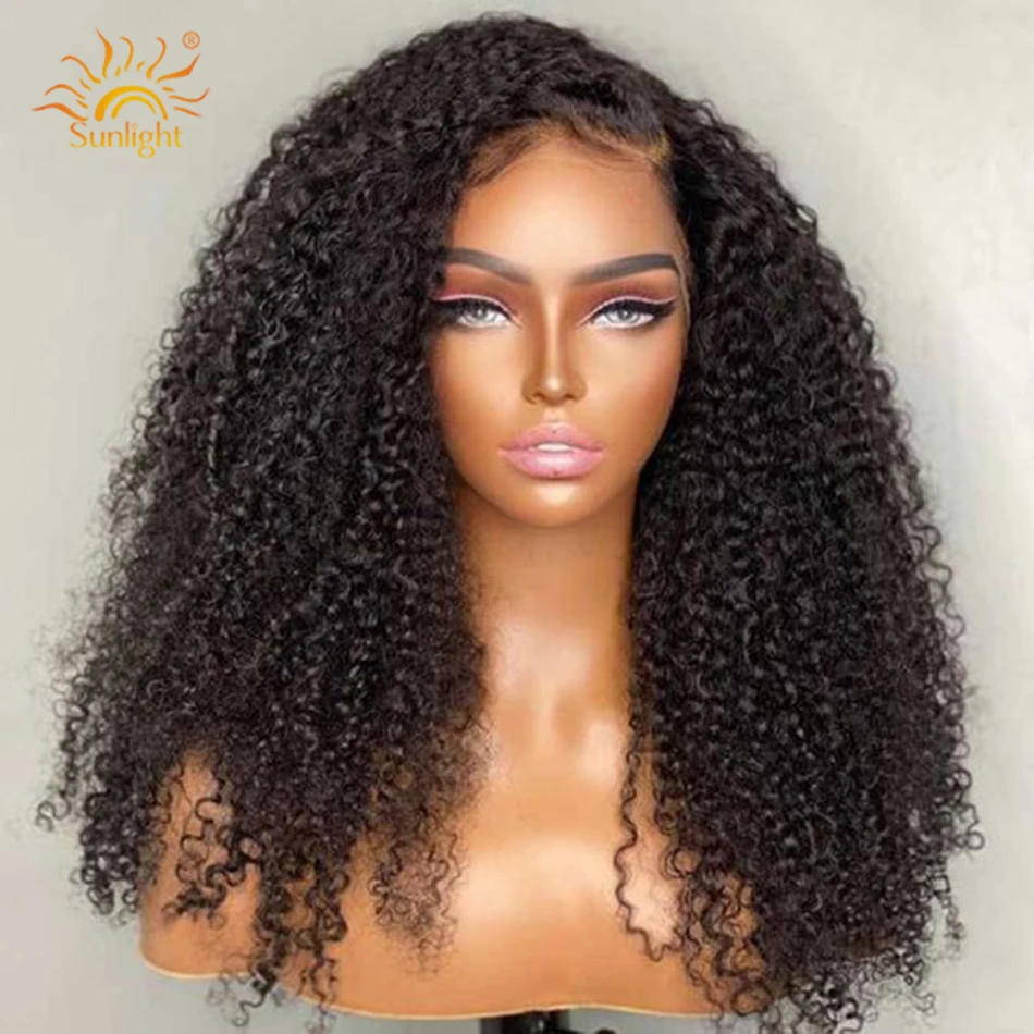 Perruques Afro Kinky Curly pour femmes noires, cheveux humains pré ...