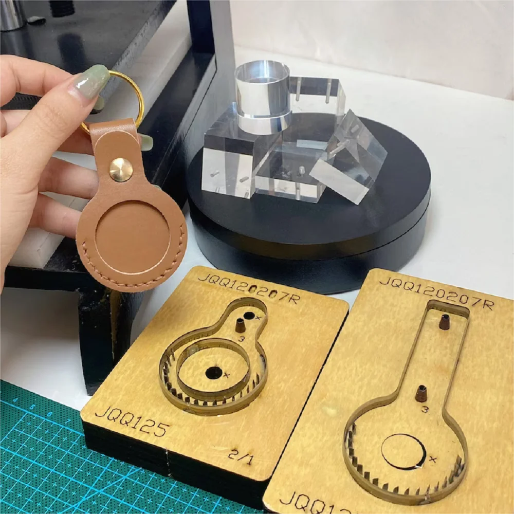 Deri anahtar kolye ahşap kesme ölür japon çelik lazer kalıp Diy el ...