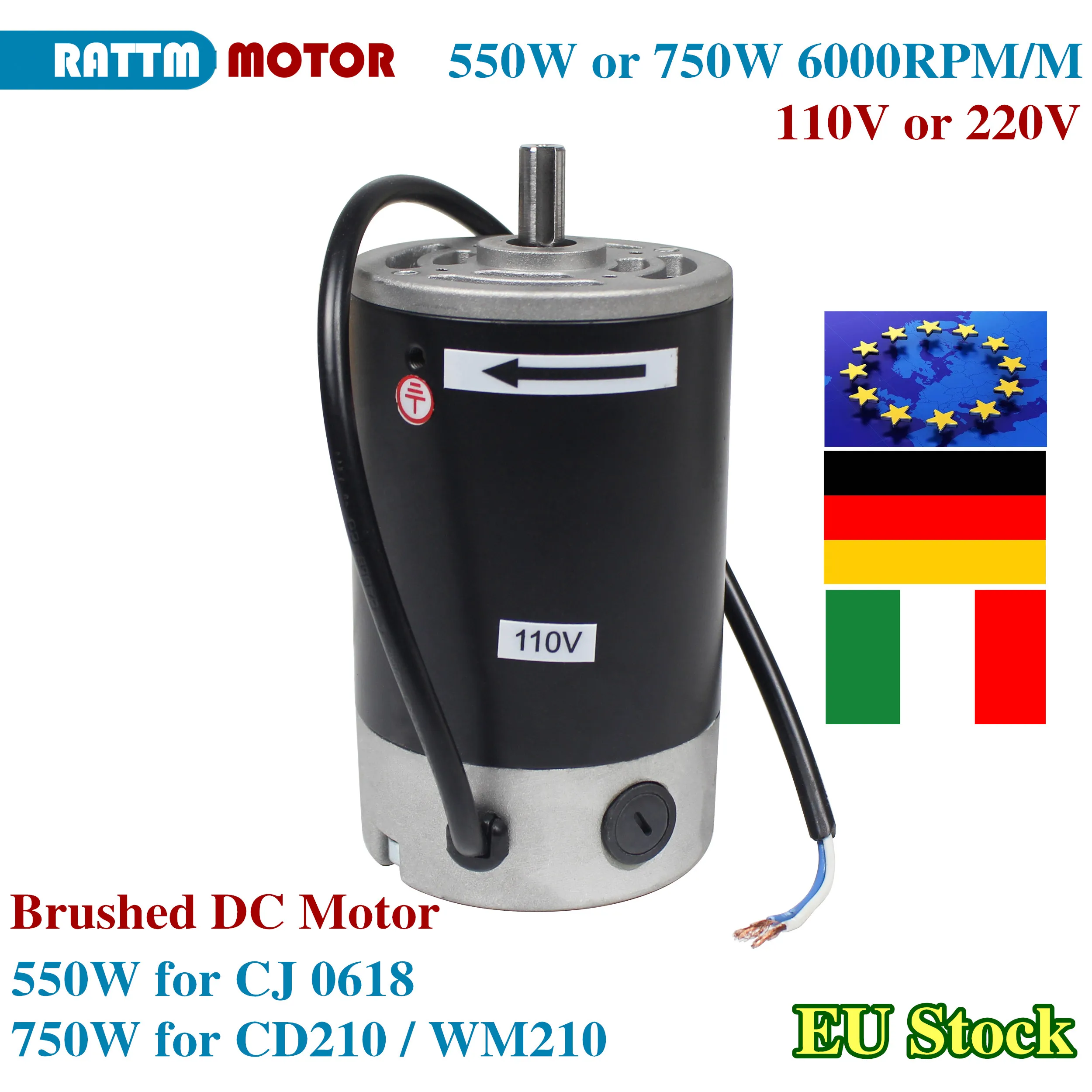 Mini-Lathe-Motor-550W-6000RPM-Large-Torsion-Low-Noise-Stable-Drive-Iron ...