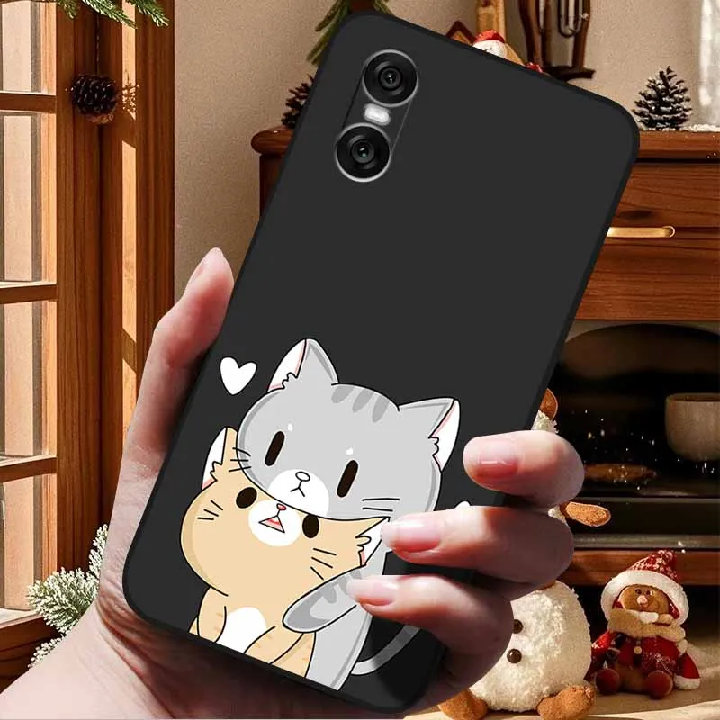Lovely Cat Soft TPU Silicone Protective Back Cover Case for Xperia 10 ...