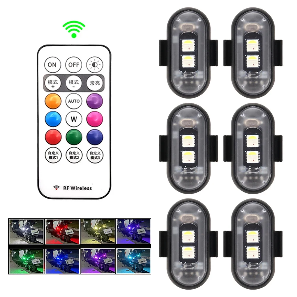 RGB-LED-Strobe-Lights-para-carro-e-motocicleta-8-cores-posi-o-do-flash ...