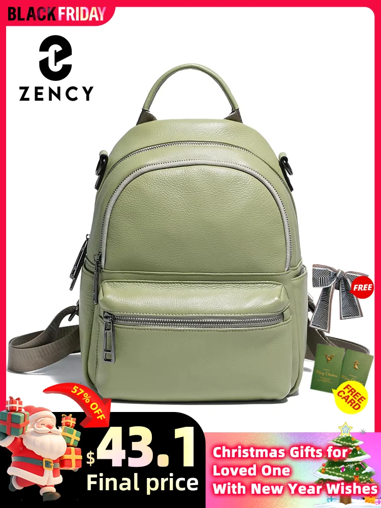 Zency-Genuine-Leather-Backpack-Winter-Fashion-Student-School-Bag-Female ...