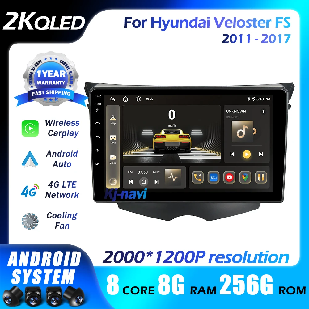 Android-14-car-Raido-For-Hyundai-Veloster-FS-2011-2017-Stereo-Screen ...