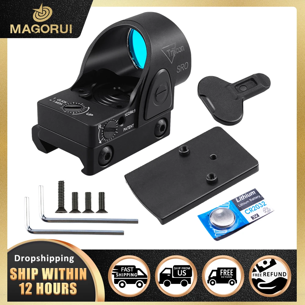 Newly-SRO-Red-Dot-Sight-Tactical-Mini-Scope-Pistol-For-Glock-G17-G19 ...