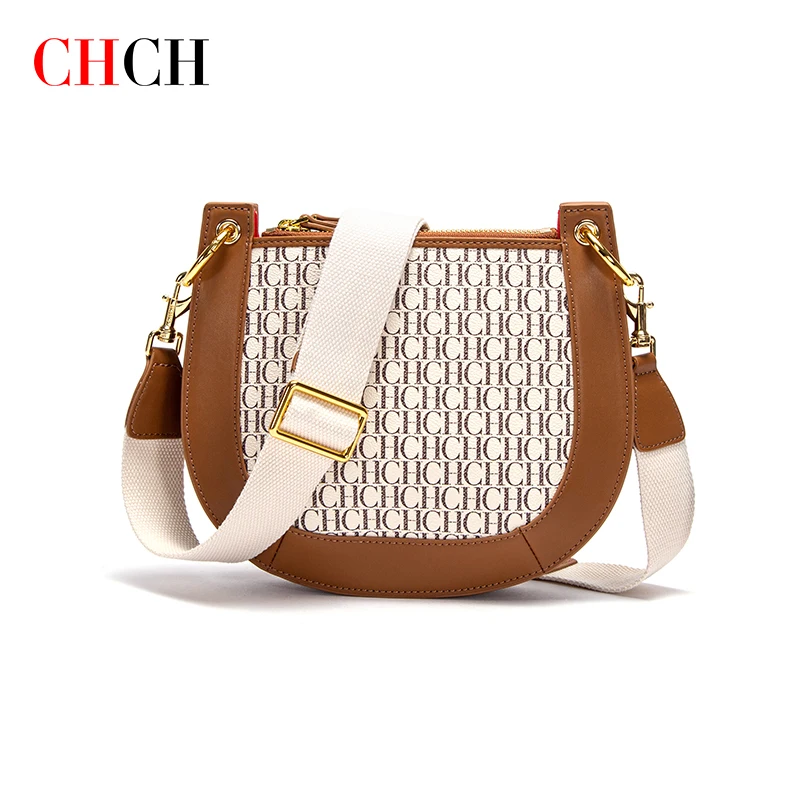 CHCH-Women-s-Saddle-Bag-2024-New-Splicing-Design-Single-Shoulder-Bag ...