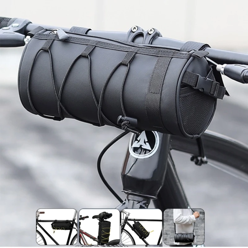Bike-Front-Tube-Bag-Waterproof-Storage-Roll-Bag-Bicycle-Handlebar-Bag ...