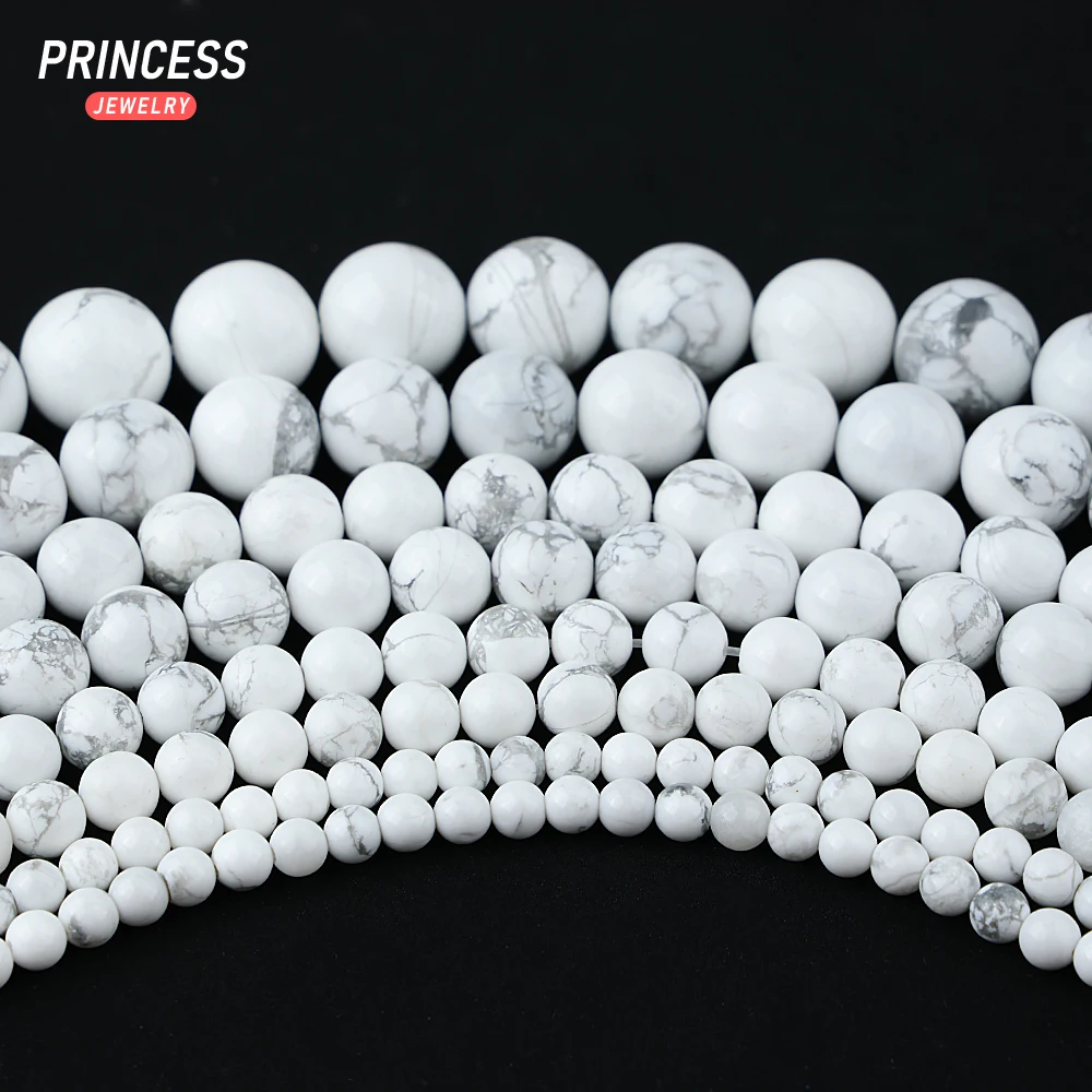 A-Natural-White-Howlite-Turquoise-Beads-for-Jewelry-Making-Bracelets ...