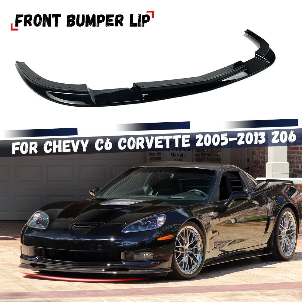For Chevrolet Chevy Corvette C6 Z51 Z06 ZR1 2005-2013 Front Bumper Lip ...
