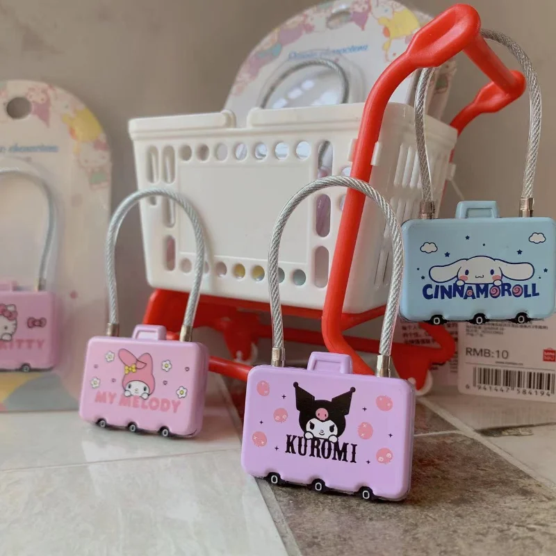 Hello-Kitty-Combination-Lock-Anime-Sanrio-Wire-Rope-Password-Lock ...