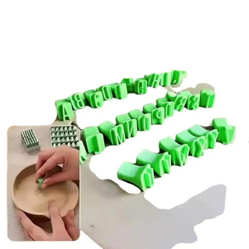 Uppercase Letter Alphabet Clay Seal Embossing DIY Craft Ceramic ...