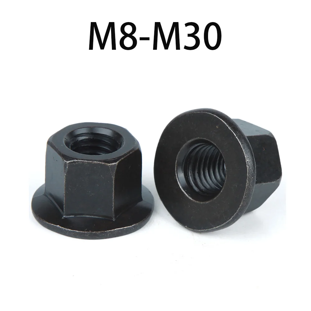 8-8-Grade-Black-Carbon-Steel-Hexagonal-Flange-Nut-M8-M10-M12-M14-M16 ...