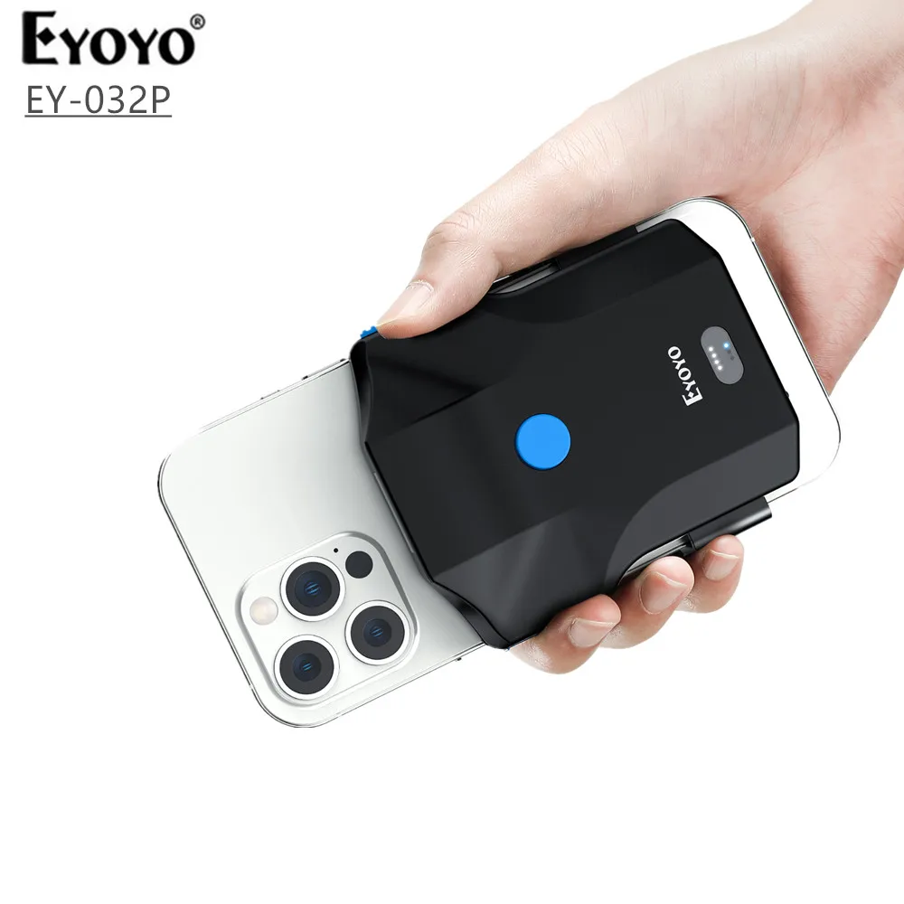 Eyoyo EY-032P JO Bluetooth Scanner de codes-barres Portable réinitialisation arrière Scanners ...