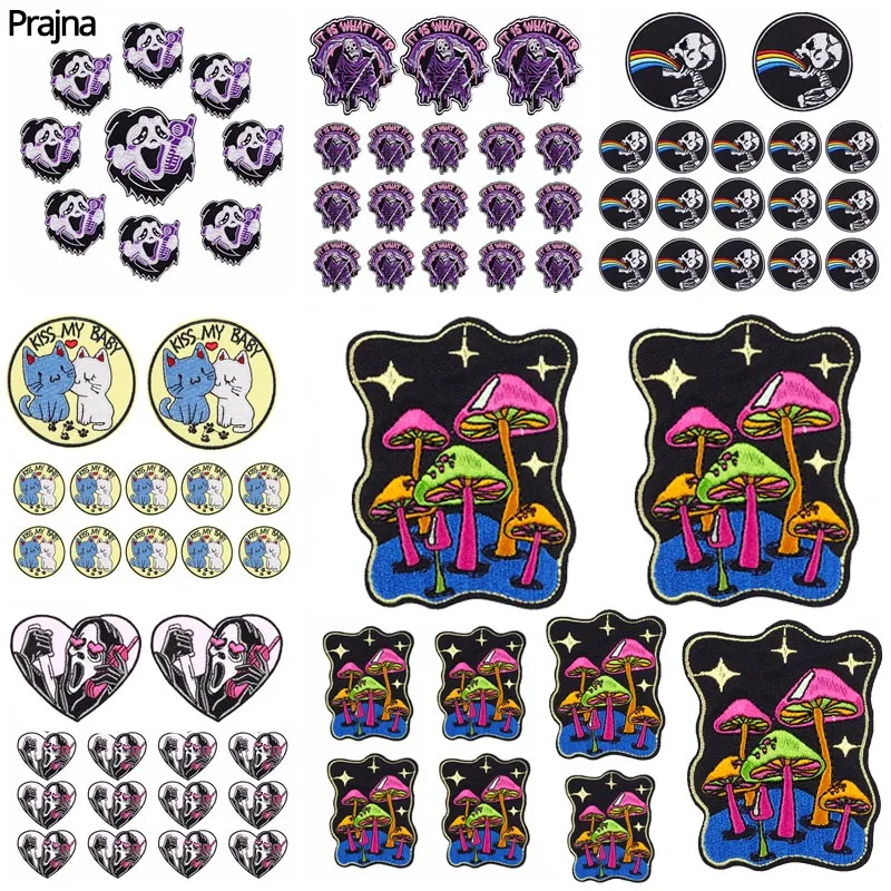 10PCS/lots Cartoon Animal Patch Horror Ghost/Skull Embroidery Patch ...