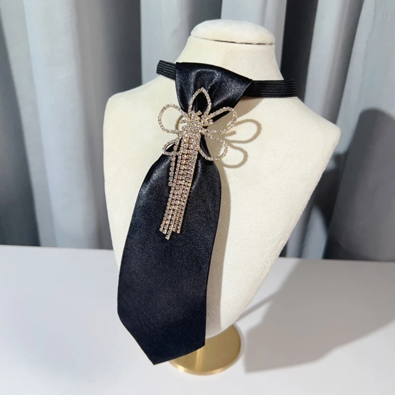 Japanese-Women-Adjustable-Pre-Tied-Small-Necktie-Vintage-Gothic-Punk ...