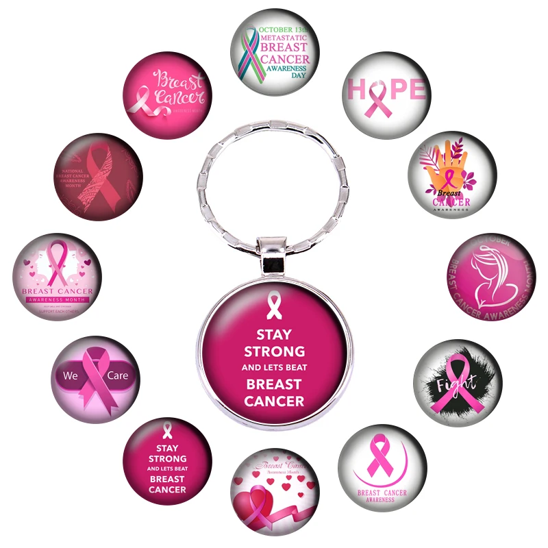 Breast-Cancer-Awareness-Pink-Ribbon-Keychains-Accessories-Bag-Car-Key ...