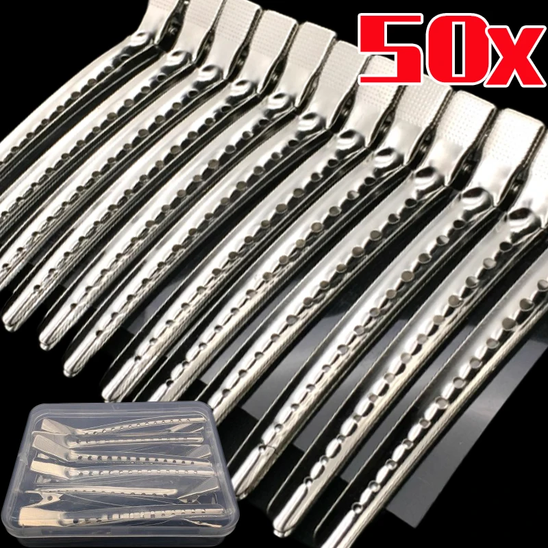 Silver Hair Clips Silver Metal Hairdressing Sectioning Clip Clamps ...