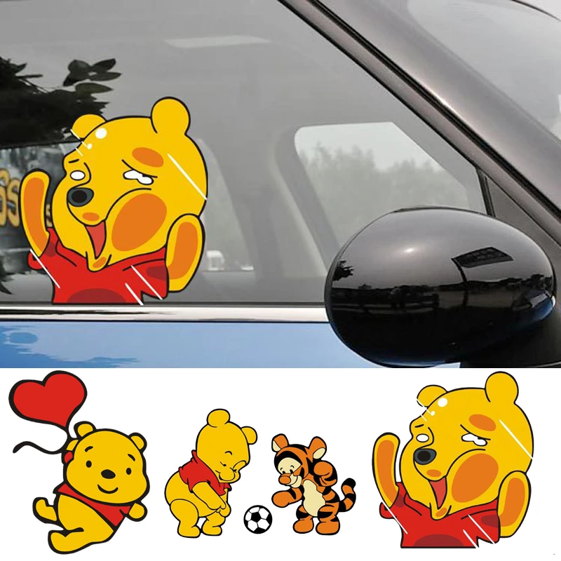 Lovely Disney Winnie The Pooh Reflective Car Stickers Styling Auto ...