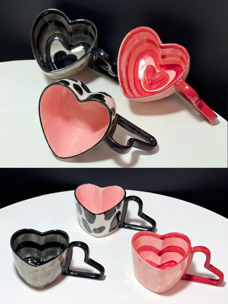350ml-Creative-Heart-Shape-Ceramics-Mug-Personality-Design-Tea-Coffee ...