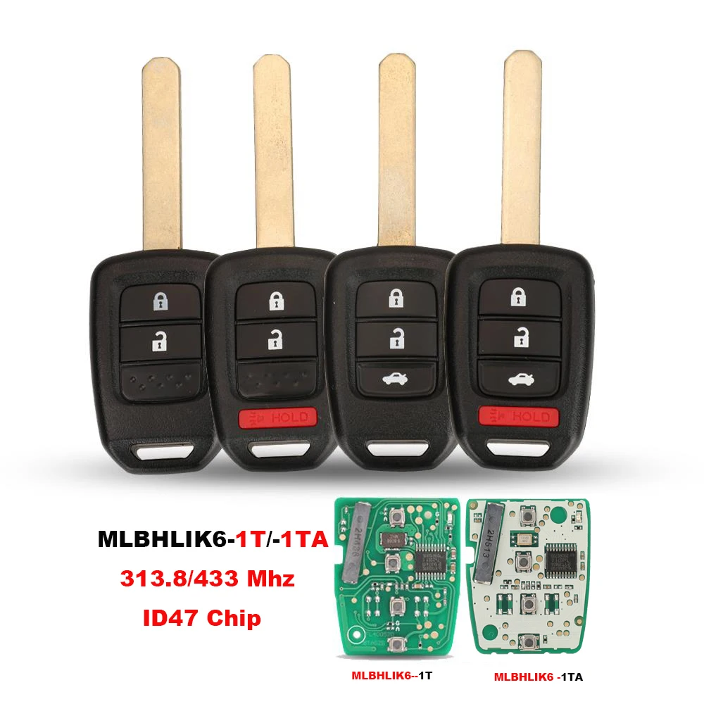 jingyuqin-10PS-Car-Key-Fob-313-8-433Mhz-ID47-Chip-Remote-Key-Fob-For ...