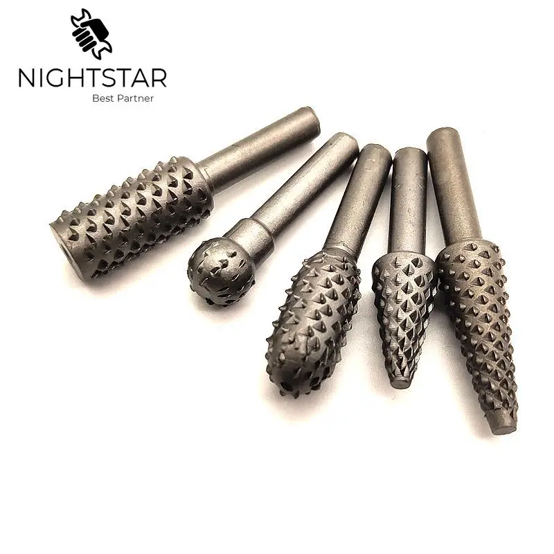 Krachtige 5pcs Rotary Rasp Hss Grinding Head Power Tool Woodworking ...