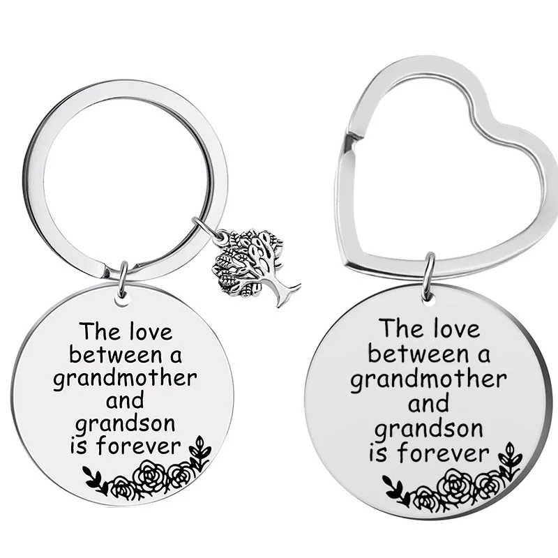 2022-New-Stainless-Steel-Round-Brand-Key-Chain-The-Love-Between ...