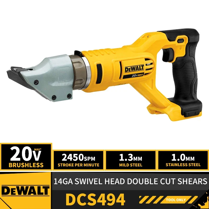 DEWALT-DCS494-14GA-Swivel-Head-Double-Cut-Shears-20V-Lithium-Power ...